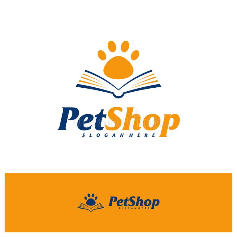 Pet Book Logo Design Template. Pet Logo Concept Vector Stock ...