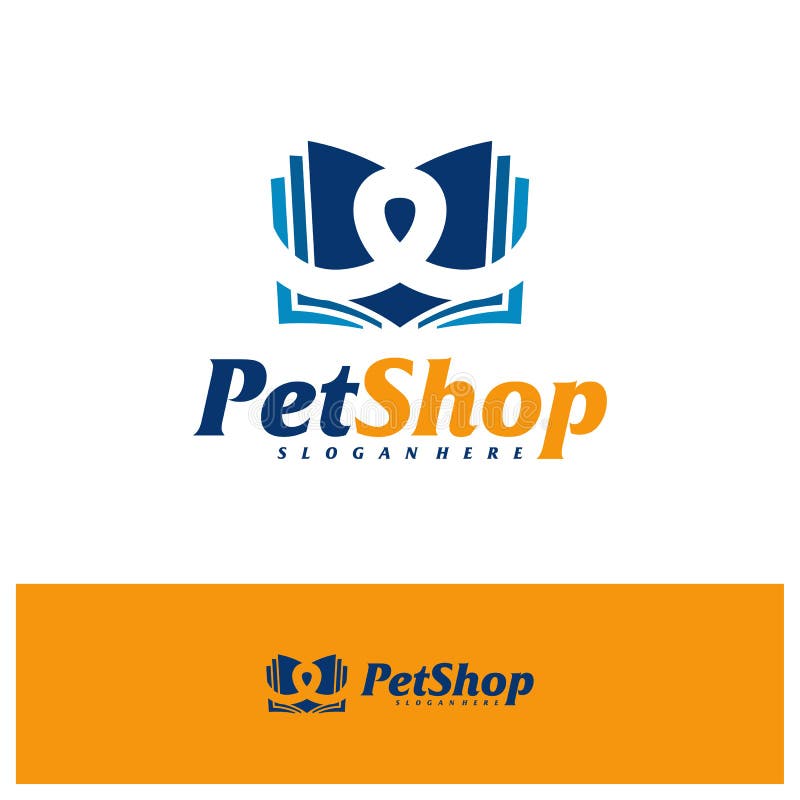 Pet Book Logo Design Template. Pet Logo Concept Vector Stock ...