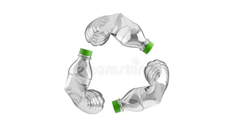Pet Bottles Form Mobius Loop or Recycling Symbol Clipping Path, 3d ...
