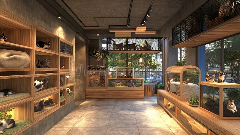 Pet Cafe with a Modern Design, Featuring a Selection of Animals To ...