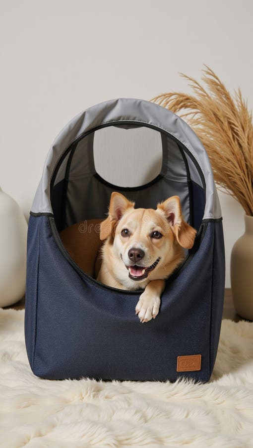 Pet Carrier Visible in the Scene Stock Illustration - Illustration of ...