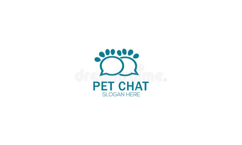 Pet Chat Logo Design Vector, Minimal Pet Talk Logo Design Stock Vector - Illustration of space ...