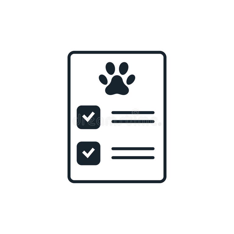 Pet Check List Icon Vector Isolated Illustration Stock Illustration ...