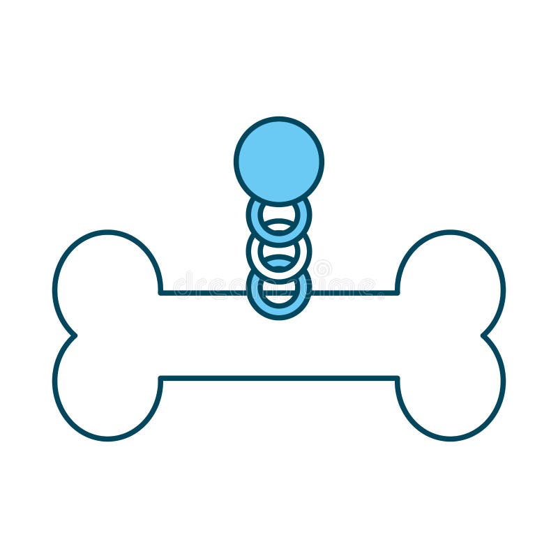 Pet collar with bone icon stock vector. Illustration of control - 95925118
