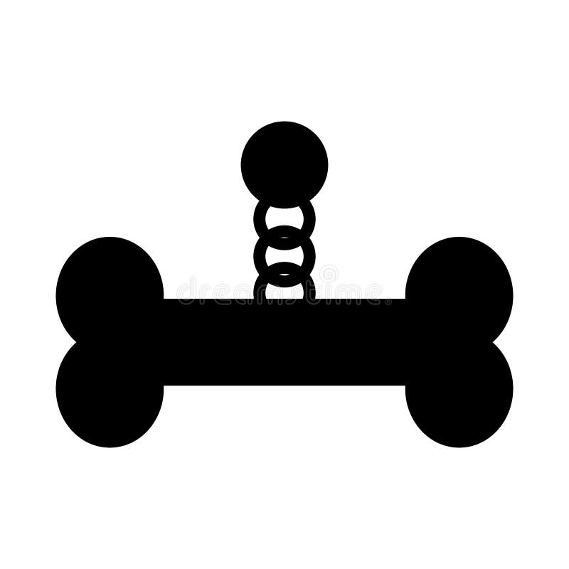 Pet collar with bone icon stock vector. Illustration of strong - 95926266