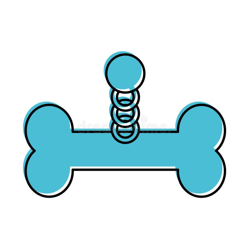 Pet collar with bone icon stock vector. Illustration of design - 95929243