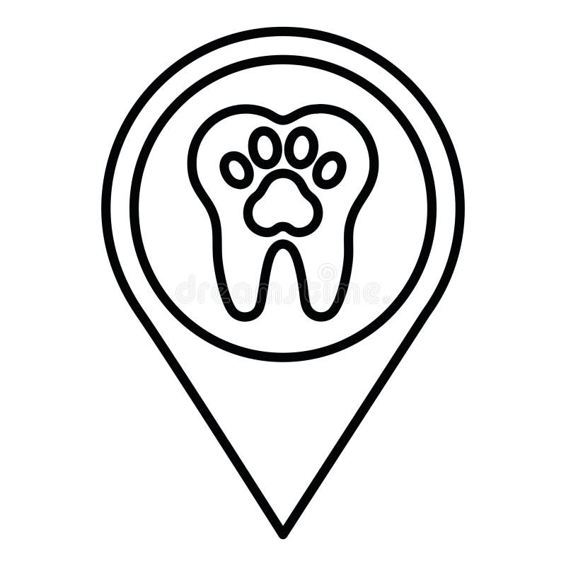 Pet Dental Location Icon stock illustration. Illustration of domestic ...