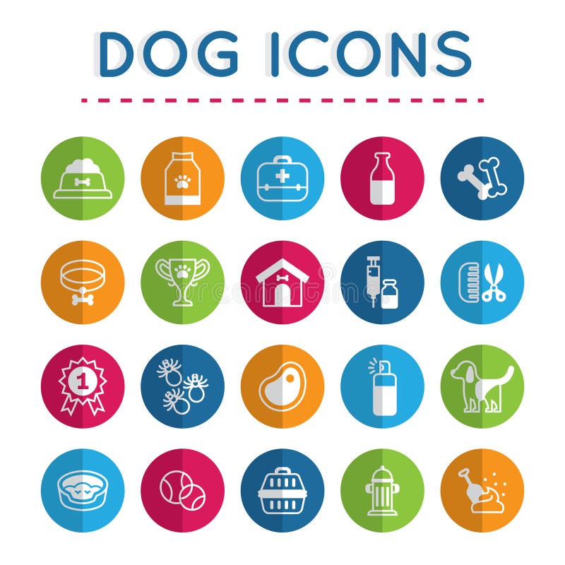 Pet : Dog icon set. stock vector. Illustration of animal - 70253654