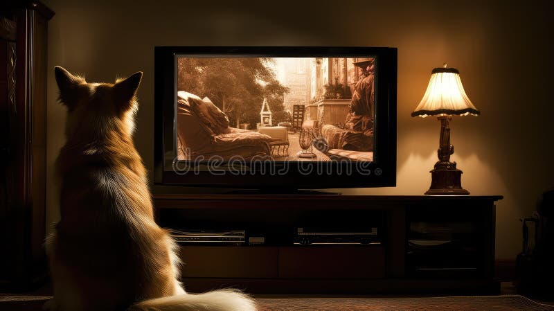 Pet dog television stock illustration. Illustration of competition ...