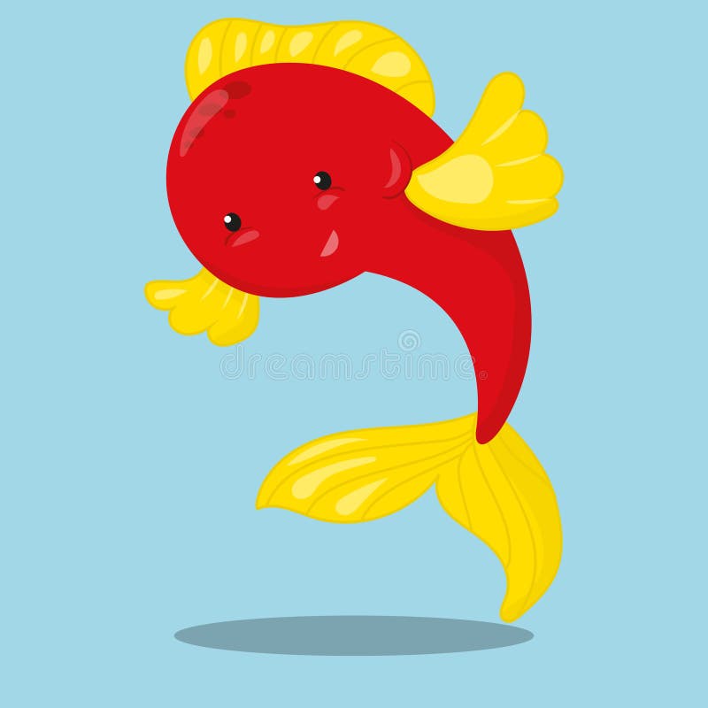 Pet fish red fish 02 stock vector. Illustration of vector - 198990208