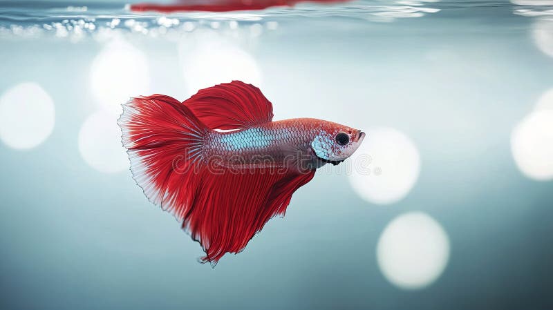 A Pet Fish Swimming Gracefully in a Modern Aquarium Pic Stock Photo ...
