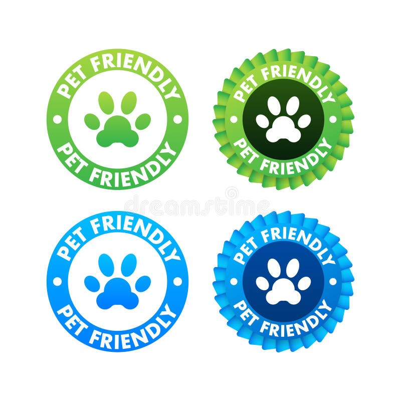Pet Friendly Icon. Pets Allowed, Certified. Vector Illustration. Stock ...
