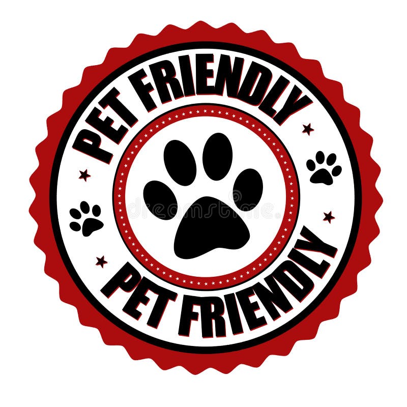 Pet Friendly Label or Sticker Stock Vector - Illustration of print ...