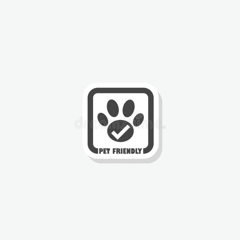 Pet Friendly Logo Sticker Icon Stock Vector - Illustration of flat ...