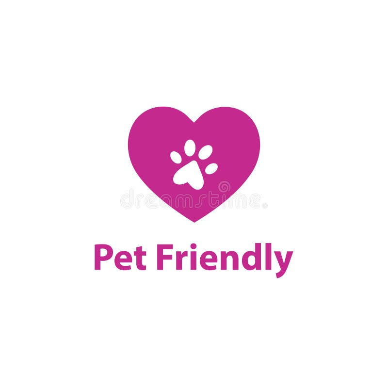 Pet Friendly Sign Symbol Sticker Stamp on White Background Stock Vector ...
