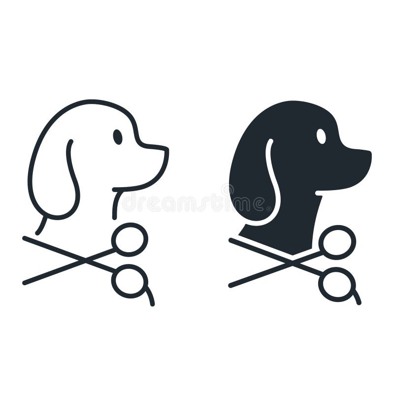 Pet Grooming Icon Set. Vector Isolated Illustration Stock Vector ...