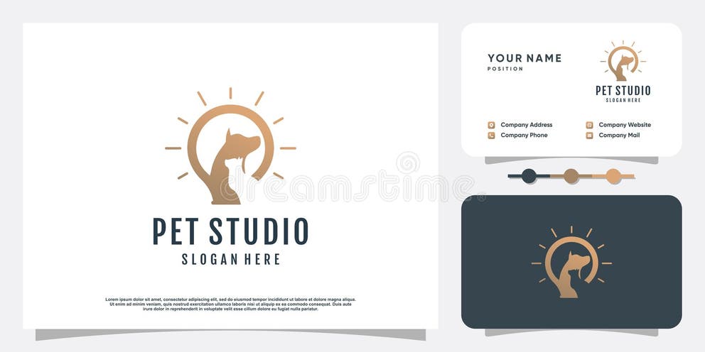 Pet Icon Logo Design with Creative Element Concept Premium Vector Idea ...