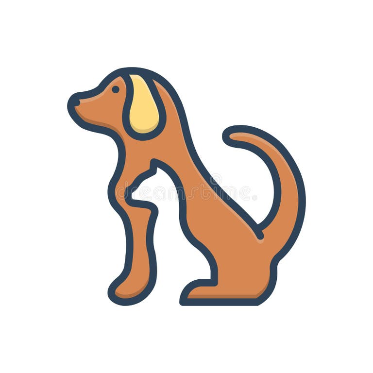 Color Illustration Icon for Pet, Tame and Dog Stock Vector ...