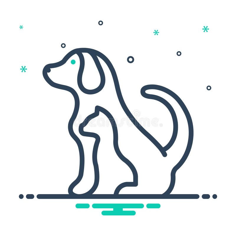 Mix Icon for Pet, Tame and Dog Stock Illustration - Illustration of ...