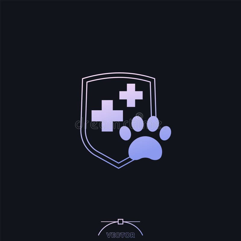 Pet Insurance Icon with a Gradient Stock Illustration - Illustration of ...