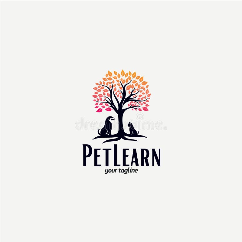 Pet Learning Logo Design Template Stock Illustration - Illustration of ...