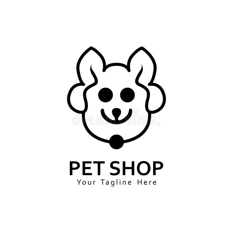 Pet Shop Logo Design Template Stock Vector - Illustration of text ...