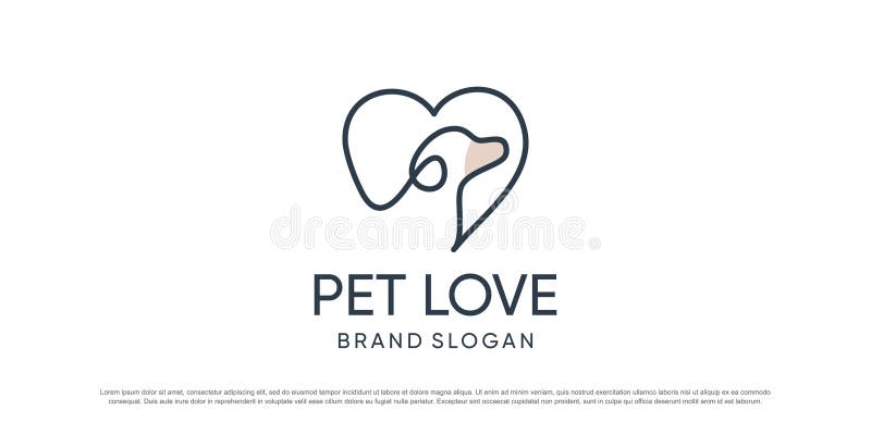Pet Logo Design Vector with Creative Element Concept Stock Vector ...
