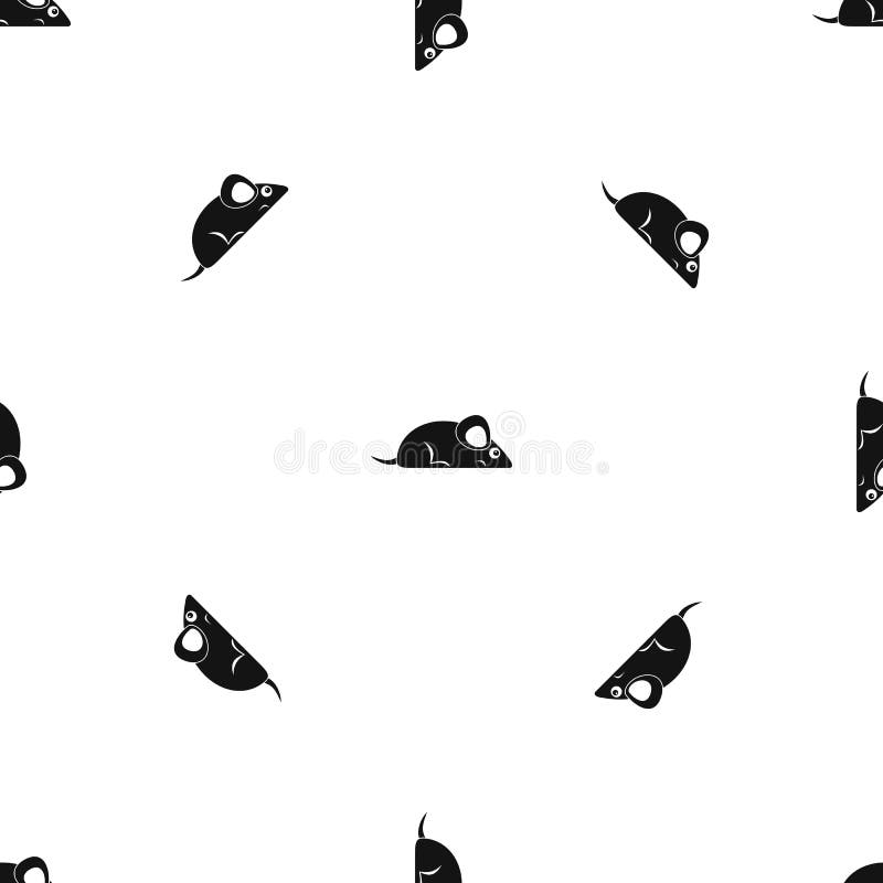 Pet Mouse Pattern Seamless Black Stock Vector - Illustration of repeat ...