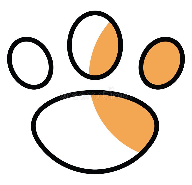 Pet paw, icon stock vector. Illustration of trace, animal - 259785765