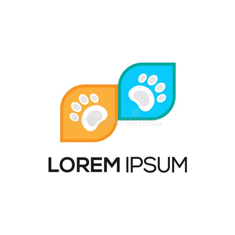 Pet Paw Logo Design Simple Vector Modern Template Stock Vector ...