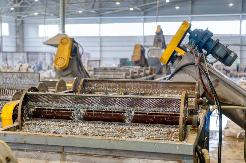 PET Plastic Washing Machines. Stock Photo - Image of films, processing ...