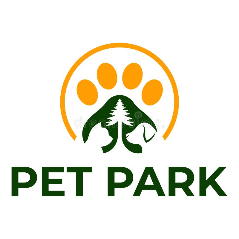 Pet Playground Park Flat Minimalist Logo Design Stock Illustration ...
