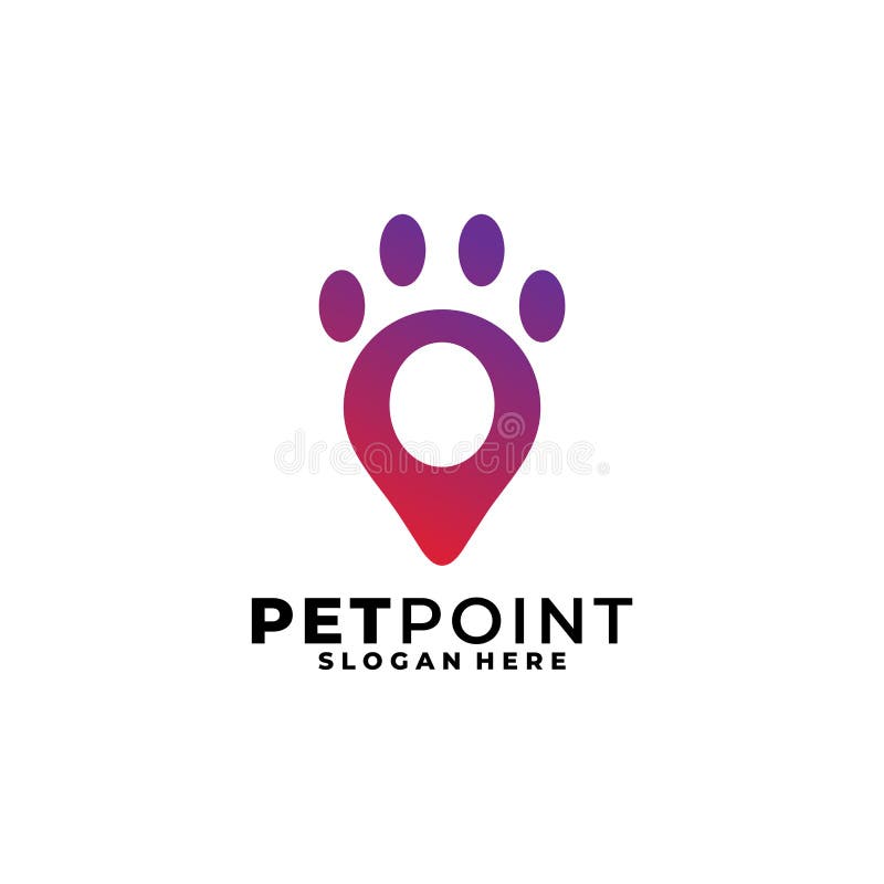 Pet Point Logo Vector Design Stock Vector - Illustration of position ...