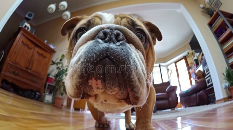 Pet POV Photography. Close-up of Cute Dog Face Captured from a Low ...