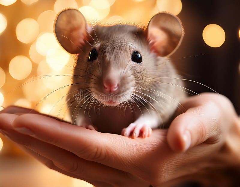 Pet rat in the hand stock photo. Image of domestic, small - 361766004