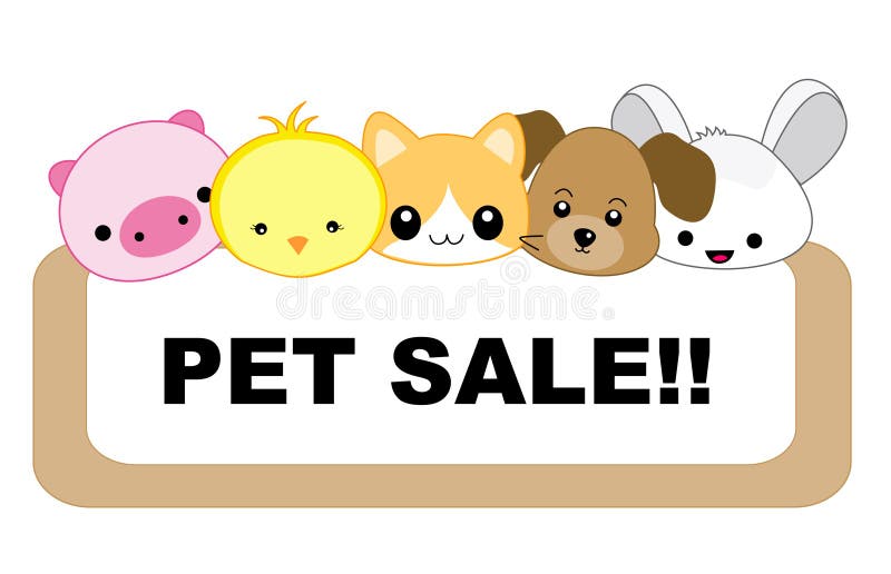 Pet sale stock vector. Illustration of animal, character - 21618534