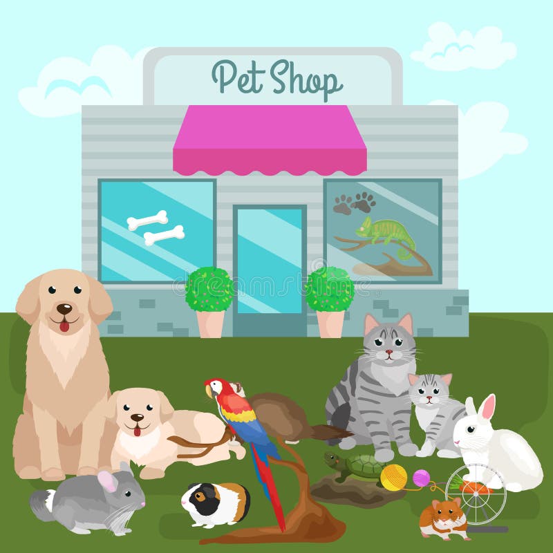 Store of animals stock illustration. Illustration of domestic - 37247576