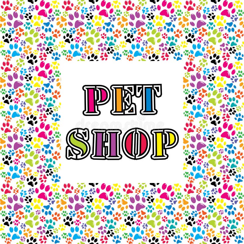 Pet shop background stock vector. Illustration of symbol - 92465325