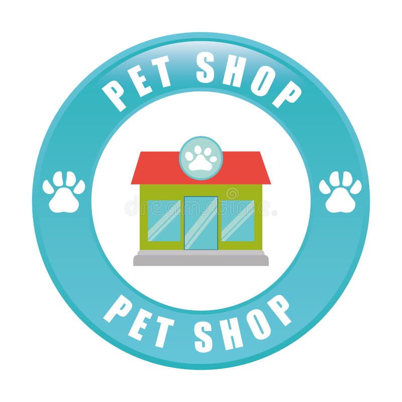 Pet shop center icon stock vector. Illustration of happy - 78482010