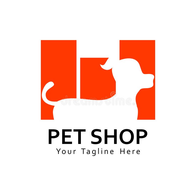Cute Pet Shop Logo Design stock vector. Illustration of logo - 326154864