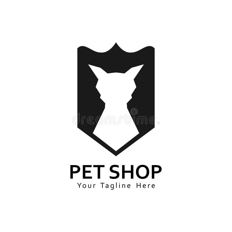 Cute Pet Shop Logo Design stock vector. Illustration of advertising ...