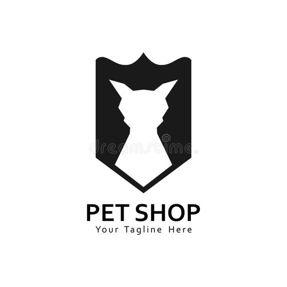 Cute Pet Shop Logo Design stock vector. Illustration of advertising ...