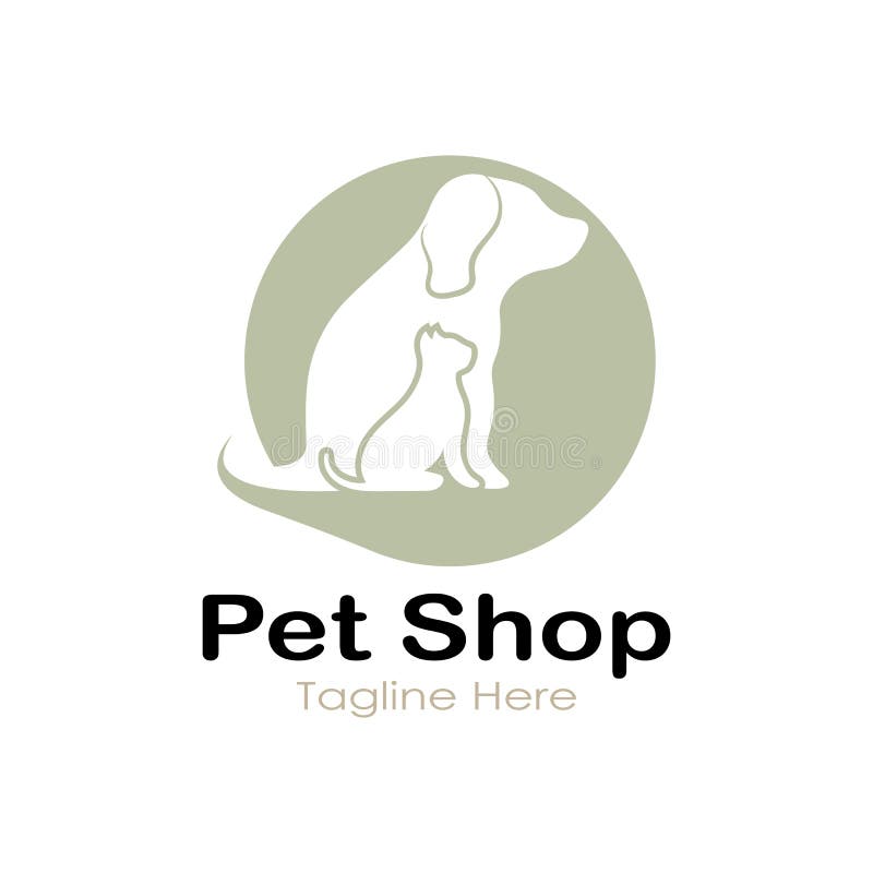 Pet Shop Logo Design Icon Illustration Template Vector with Modern ...