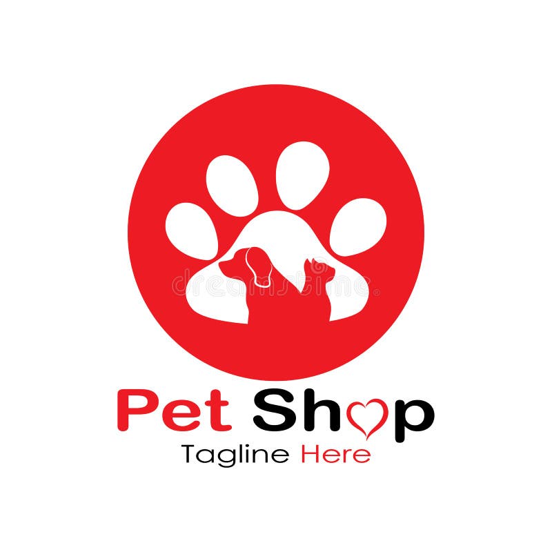 Pet Shop Logo Design Icon Illustration Template Vector with Modern ...