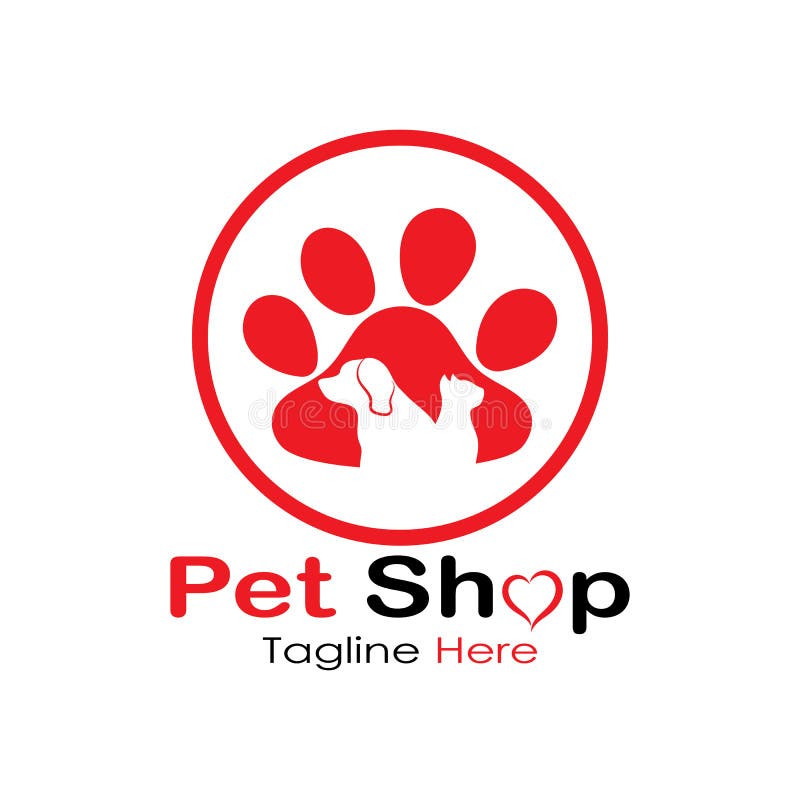 Pet Shop Logo Design Icon Illustration Template Vector with Modern ...