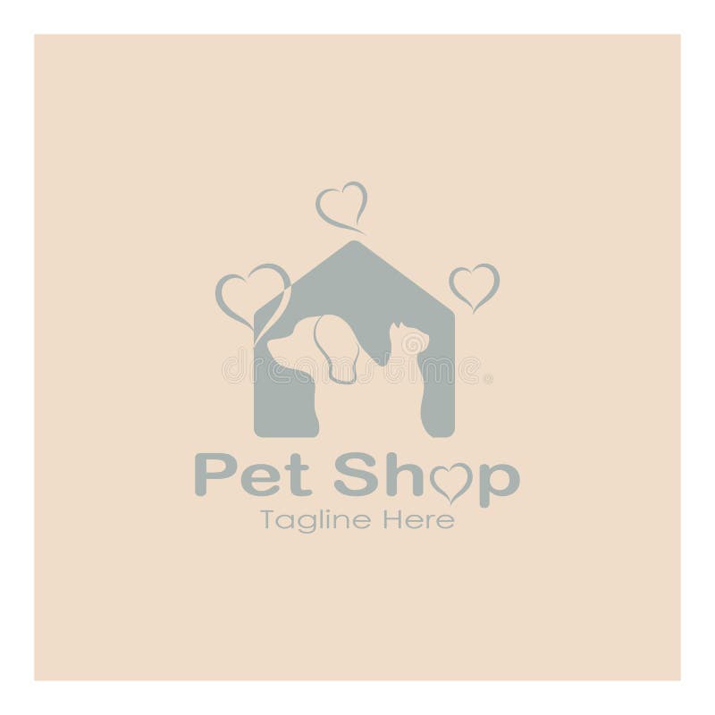 Pet Shop Logo Design Icon Illustration Template Vector with Modern ...
