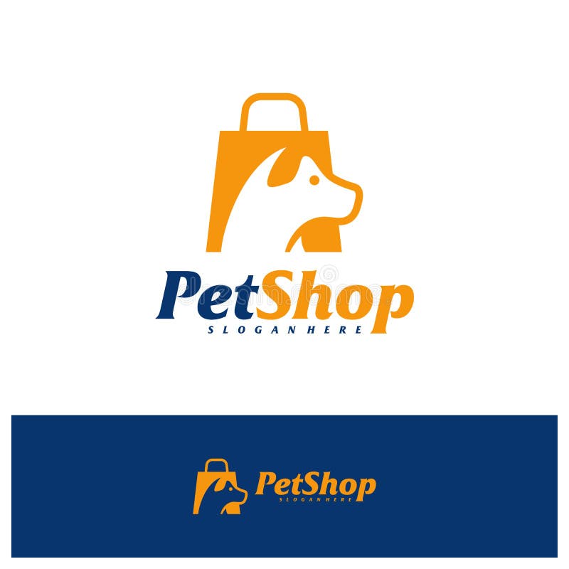 Pet Shop Logo Design Template. Dog Shop Logo Concept Vector Stock ...