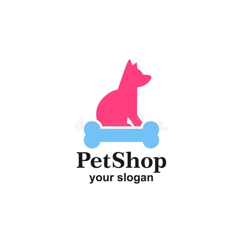 Pet shop logo template stock illustration. Illustration of print ...