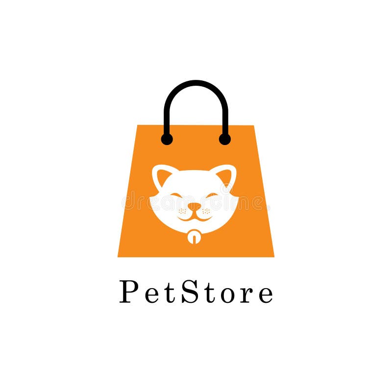 Pet store logo template stock illustration. Illustration of head ...