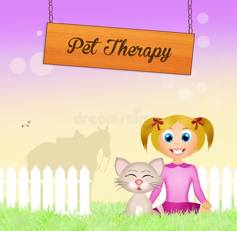 Pet therapy stock illustration. Illustration of healthy - 54109791